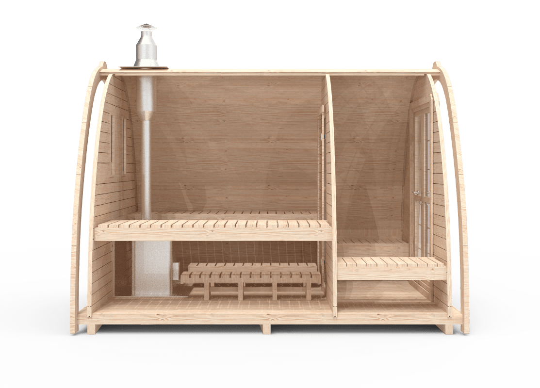 Sauna Pod - 240cm x 350cm Forskellige modeller og størrelser.